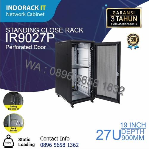 Promo Rack Server INDORACK Perforated Door Close Rak 27U Depth 900mm ...