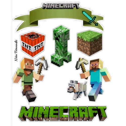 Jual TOPPER MINECRAFT Komplit Gambarnya - Topper Hiasan Kue Ultah Anak ...
