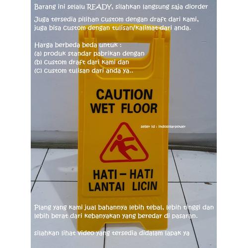 Jual Rambu Plang caution WET FLOOR awas lantai licin kokoh tulisan ...