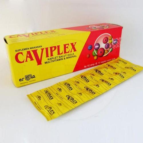 Jual Caviplex Kuning Multivitamin Dan Mineral Eceran / Sebox 10 x 10 ...