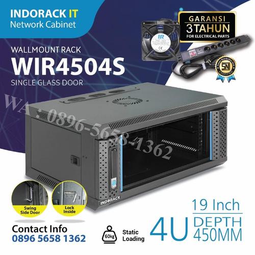 Promo Wallmount Rack INDORACK Single Door Rack Server4U Depth 450mm ...