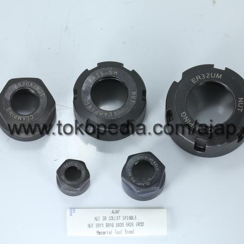 Jual CLAMPING NUT COLLET CHUCK ER11 ER16 ER20 ER25 ER32 ER40 - NUT ER16 ...