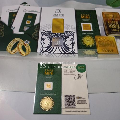Jual Emas mini 0.025gr / emas murni / logam mulia + Kwitansi - Kab ...