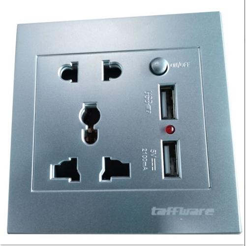Jual Stop Kontak Saklar Colokan Dinding Wallplug Universal Port and 2 ...