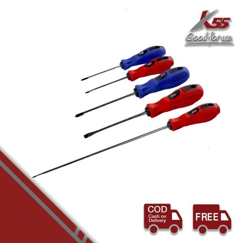 Jual K55 OBENG MINUS 3 x 75 MM gagang karet Anti slip Mines Screwdriver ...