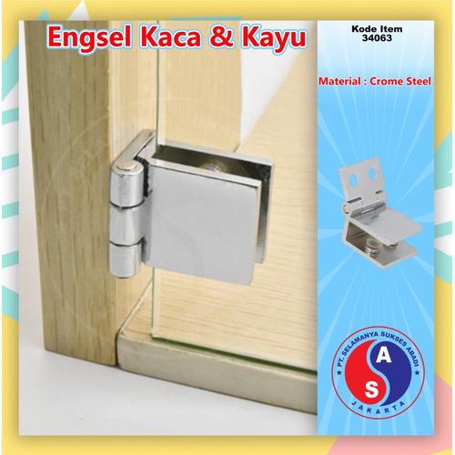Jual Engsel Jepit KACA ke KAYU / Engsel Pintu Kaca Lemari Etalase ...