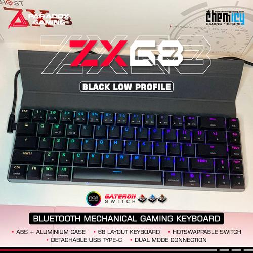 Jual Paradox Gaming ZX68 Black LowProfile Hotswap Bluetooth Gaming ...