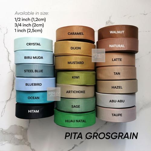 Jual Pita Grosgrain 2cm / Pita Kado GROS GRAIN Ribbon 2 cm 3/4 INCH ...
