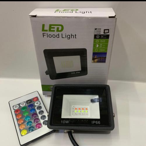 Promo lampu tembak 10w 10 watt rgb warna warni outdoor led sorot cafe ...