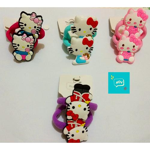 Jual Ikat Rambut Motif Hello Kitty Imut Cantik Isi 2 Pcs Murah - Kota ...