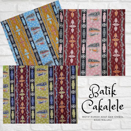 Jual Bahan Batik Maluku motif Siwalima & Rumah adat Maluku / Variasi ...