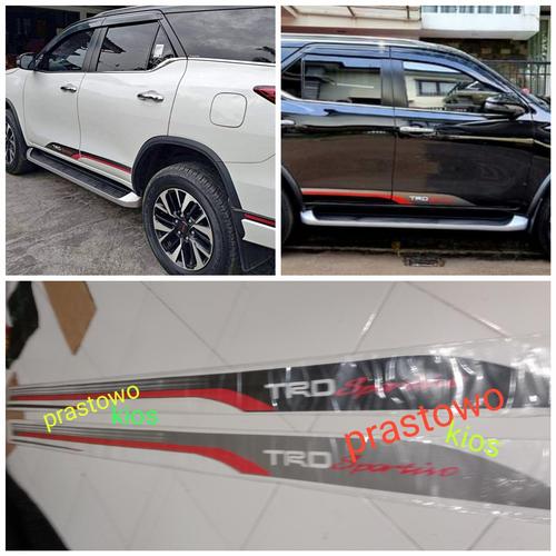Jual sticker stiker striping Lis body TRD Sportivo Fortuner - Hitam ...