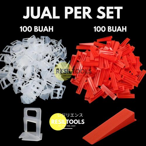 Jual SET Pasak Klip Pasang Keramik Leveling System Perata Granit Ubin ...