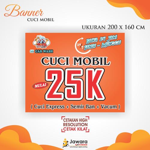 Jual CETAK BANNER CUCI MOBIL UKURAN 200 X 160 CM FREE DESIGN - Kota ...