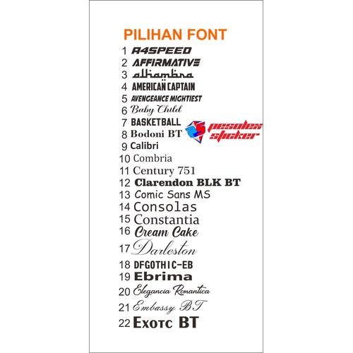 Jual Cutting Sticker Nama Tulisan Suka Suka Custom Desain Logo - Kota ...