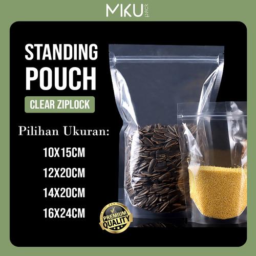 Jual MIKUPACK Standing Pouch BENING Plastik Klip Kemasan Makanan Clear ...