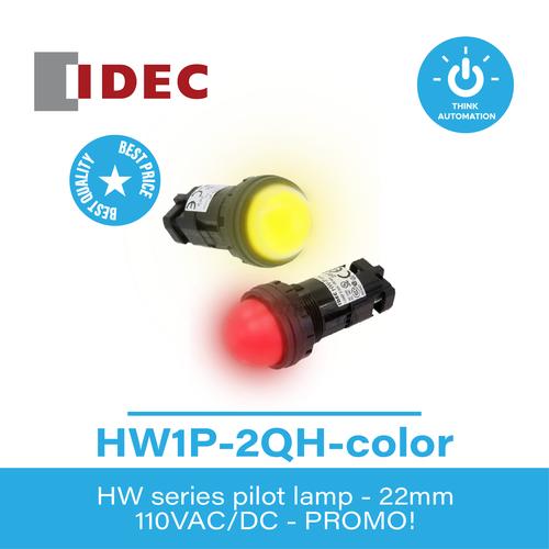 Jual Lampu Warna pilot lamp 22mm Idec HW1P-2QH- color 110VAC/DC PROMO ...