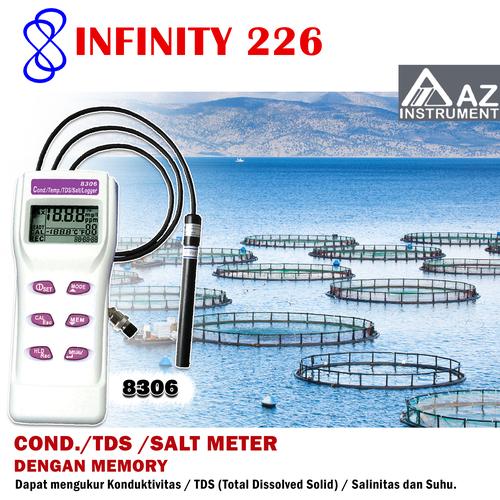 Jual Cond./TDS/SALT/Memory Meter AZ Instrument 8306 ukur suhu dan ...