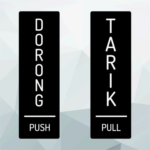 Jual Push Pull Dorong Tarik Acrylic Sign Akrilik Signage | Dekorasi ...