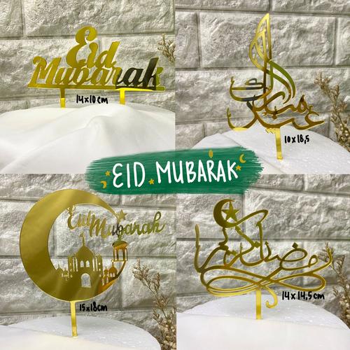 Jual EID MUBARAK CAKE TOPPER - CAKE TOPPER IDUL FITRI DEKORASI KUE ...