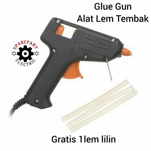 Jual ALAT LEM TEMBAK LEM LILIN / HOT MELT GLUE GUN 20WATT CEPAT PANAS ...