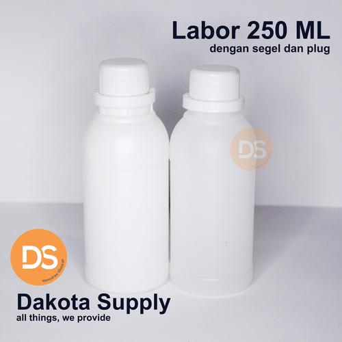 Jual Botol Labor 250 ML Bahan HDPE dgn Plug dan Segel - Natural ...