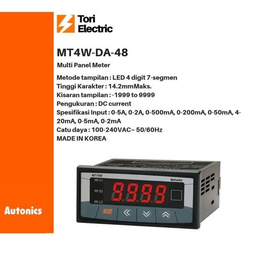Jual AUTONICS PANEL METER MT4W-DV-48 MT4W DV 48 100% ORI - Kota Bandung ...