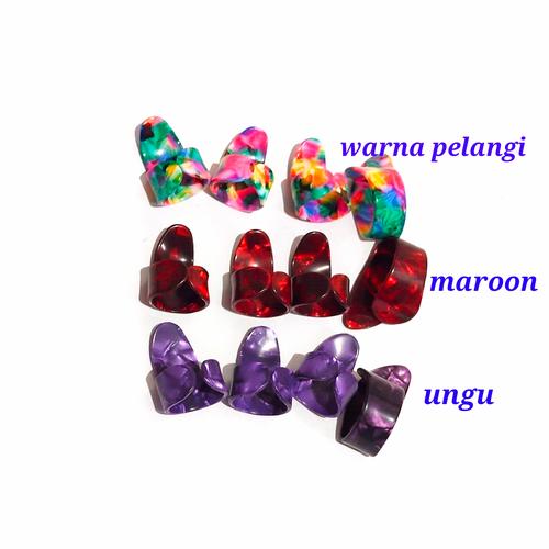 Jual pick jari gitar pick jempol gitar 3 + 1 warna senada pick jari ...