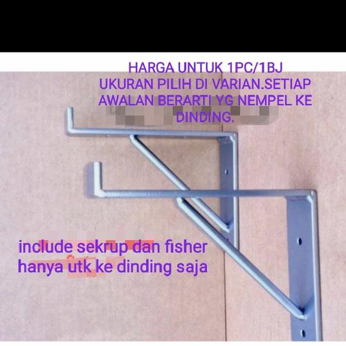 Jual besi siku ambalan dinding - Putih, 15x20cm - Kab. Bogor - rhere ...