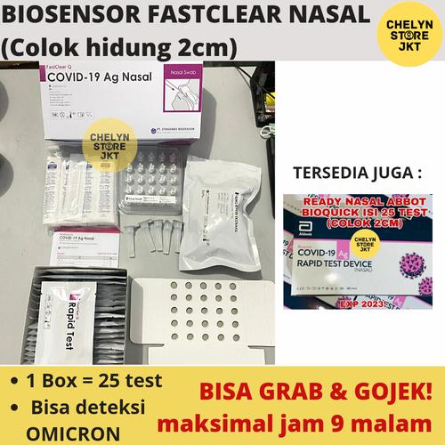 Jual Antigen Biosensor Fastclear Nasal isi 25 Kemenkes WHO kyk Abbot ...