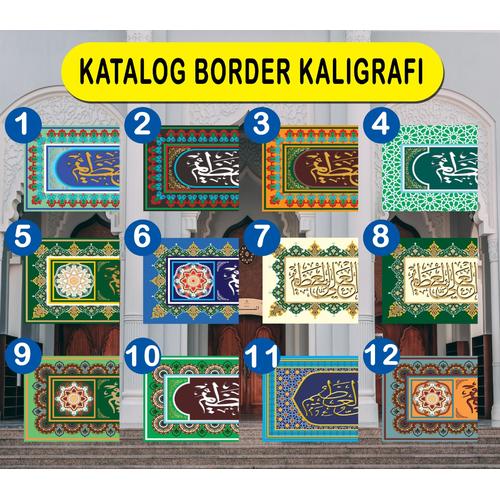 Promo Wallpaper border kaligrafi masjid mushola wallsticker mihrab LIST ...