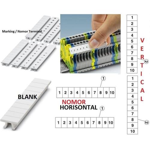 Jual Marker Strip UT2,5 Terminal block - VERTIKAL, 1 s/d 10 - Jakarta ...