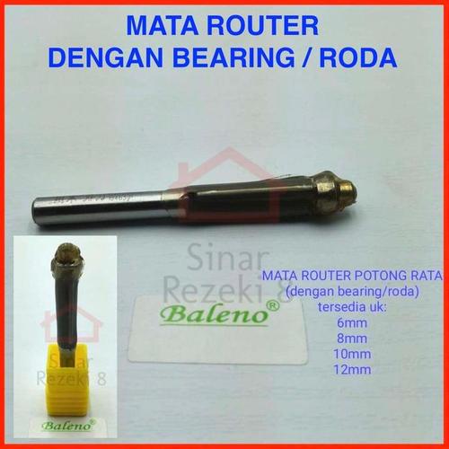 Jual Mata Router Roda 10 mm / Bearing Trimming Profil Bit Potong Lurus ...