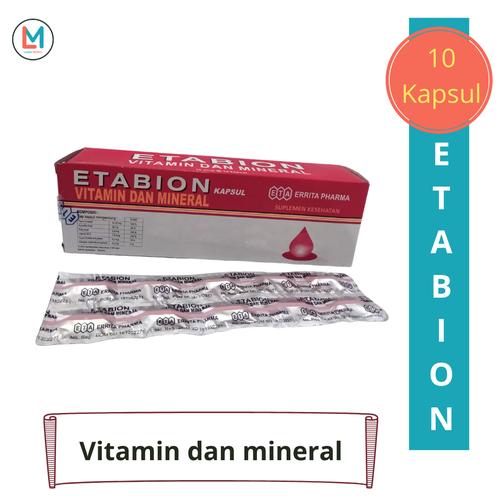 Jual Etabion Vitamin dan Mineral 1 Strip 10 Kapsul | Suplemen Kesehatan ...
