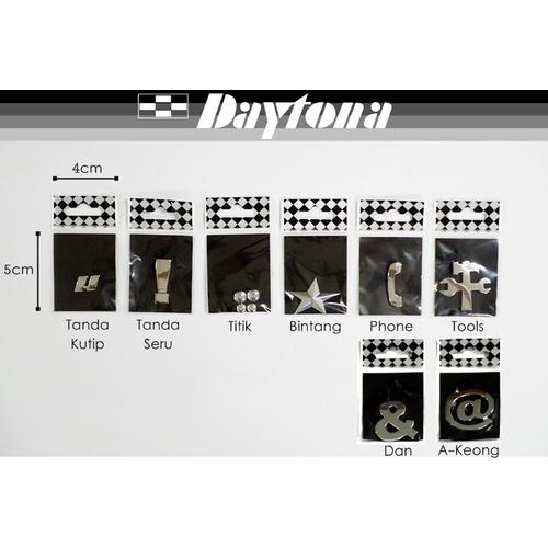 Jual DAYTONA Emblem Stiker Huruf Alfabet Abjad SPECIAL CHROME - A-Keong ...