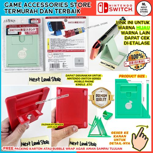 Promo (GREEN) Nintendo Switch Ultra Thin Folding Stand Standing Dock ...