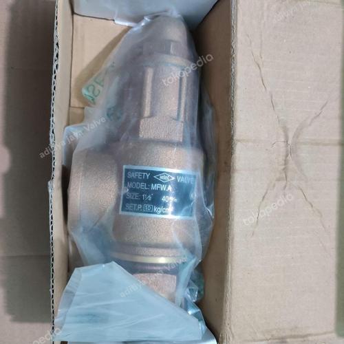 Jual safety valve HISEC 11/2" kuningan model MFW,A set pressure 10kg/cm ...