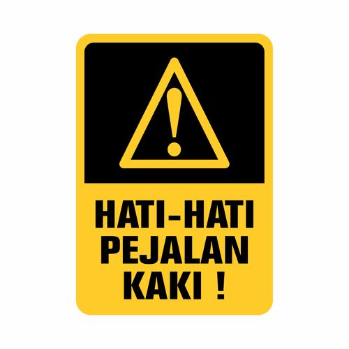 Jual RAMBU SIGN HATI-HATI PEJALAN KAKI UKURAN 35X50CM - Kab. Bandung ...