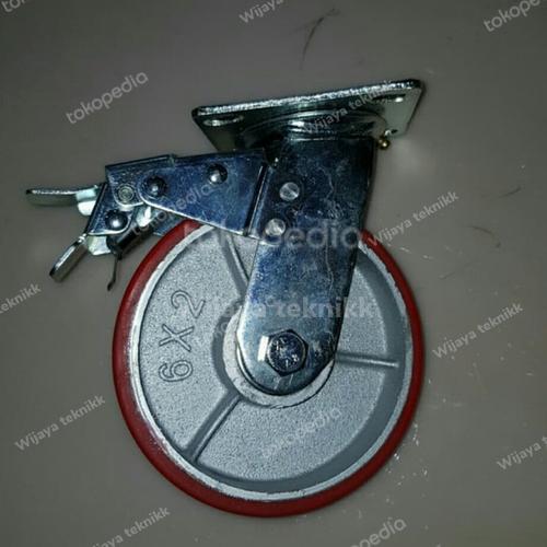 Jual Roda Pu Heavy Duty 5 inch hidup rem - Kota Tangerang - Wijaya ...