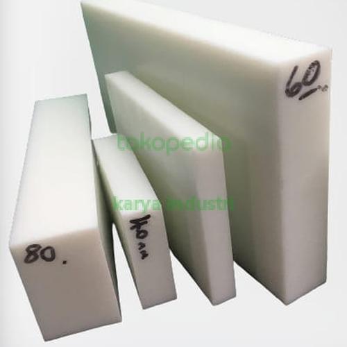Jual polyethylene sheet / nylon lembaran/PE lembaran tebal 80mm 20cm x 40cm - Jakarta Barat ...