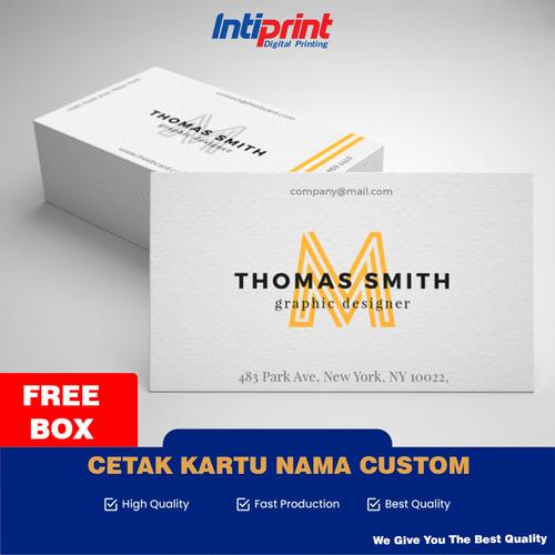 Jual Kartu Nama Full Color 1 Sisi + Box kertas Art Carton 260Gsm ...