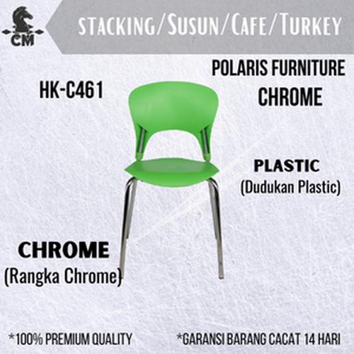 Jual kursi susun cafe meeting plastic turkey stacking chair chrome ...