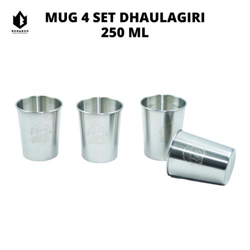 Jual Mug 4 Set Dhaulagiri Stainless Steel Size 180 ml Dan 250 ml- Gelas ...