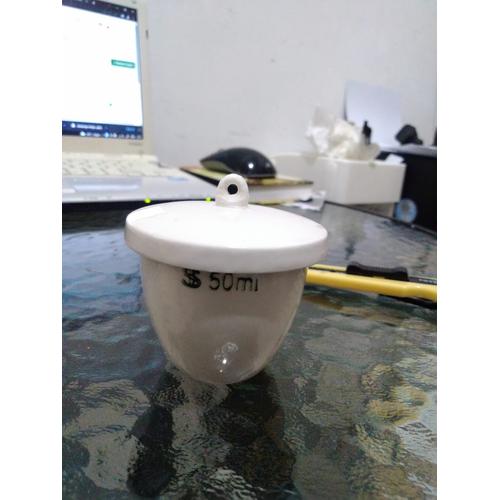 Jual cawan krusibel krus crucible porcelain porselen porselin 50 ml ...