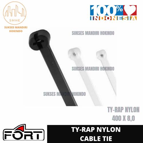 Jual Ty Rap Nylon Cable Ties TRC-400T 400x8,0 100Pcs/ Pack Fortindo ORI ...
