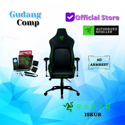 Jual Razer Iskur Gaming Chair With Built In Lumbar Support - Black ...