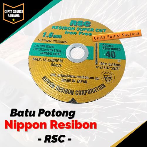 Jual NIPPON RESIBON SUPER CUT BATU POTONG 4" MATA GERINDA POTONG ...