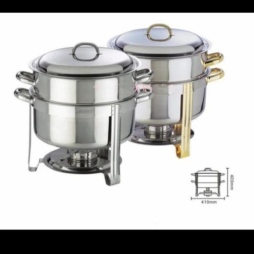 Jual SUNEX ROUND CHAFING DISH/pemanas SOP soup bulat 13,5liter polos ...