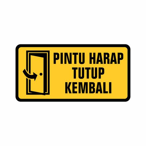 Jual RAMBU SIGN PINTU HARAP TUTUP KEMBALI UKURAN 20X40CM - Kab. Bandung ...