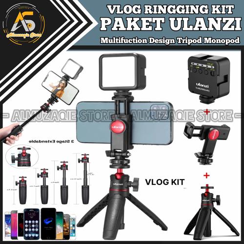 Jual ULANZI PAKET VLOGGING Tripod +Holder + LED Smartphone Vlog Ringing Kit - Holder 06 ...